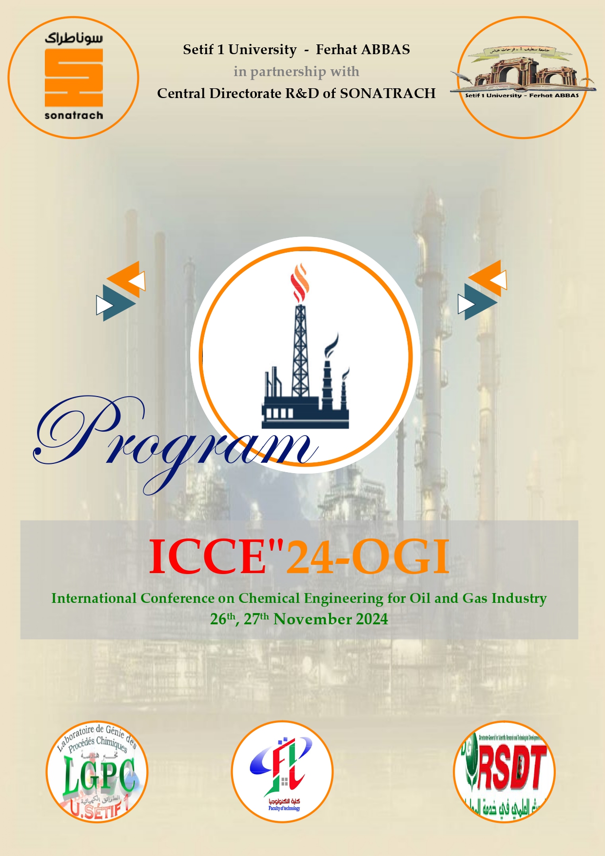 International Conference on Chemical Engineering for Oil and Gas Industry ICCE"24-OGI (26 ...
